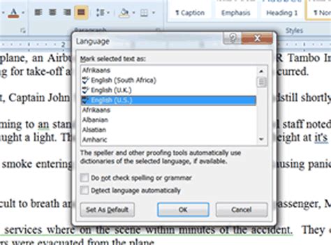 Free Microsoft Word Tutorial Checking Spelling And Grammar Set Language 2