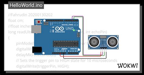 Topik 8 Kuis 7 No 5 Sensor Ultrasonic Fahrudin Wokwi Esp32 Stm32