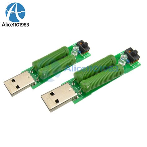 2pcs Usb Load Resistorpower Resistors Mobile Power Aging Resistance Module 1a 2a Ebay