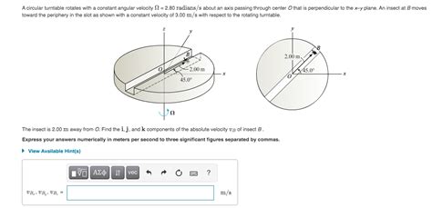 Solved A Circular Turntable Rotates With A Constant Angular Chegg