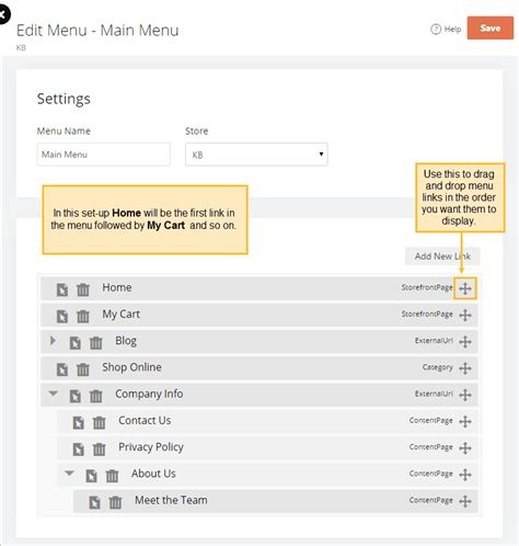 Menus Navigation Overview Knowledge Center