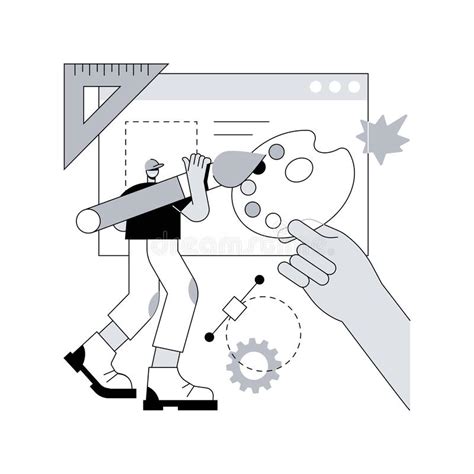 ui and ux design abstract concept vector illustration stock vector