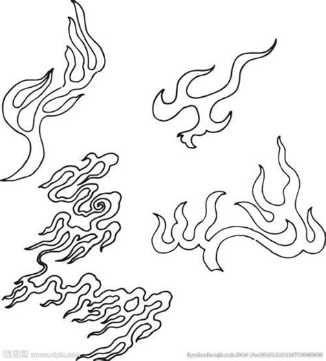 带火焰的火的简笔画素材 简笔画图片大全 普车都