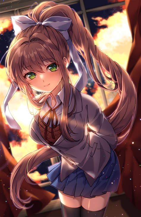 Monika Doki Doki Literature Club Drawn By Marutashummylass Danbooru