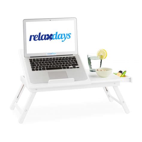 Stolík Na Notebook Do Postele Bambusový Biely Rd3254 Dekorácie Do Bytu