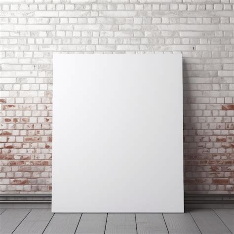Premium Ai Image Unleashing Creativity Blank Canvas Mockup Against A