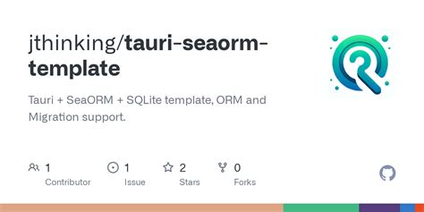 github jthinking tauri seaorm template tauri seaorm sqlite