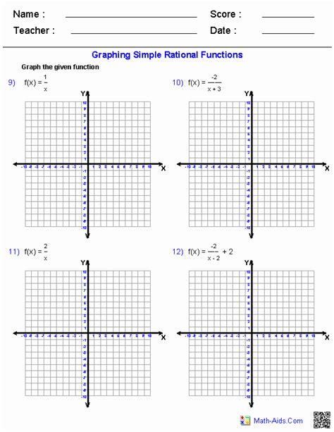 Graphing Exponential Functions Worksheet Answers