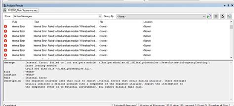 Internal Error Failed To Load Analysis Module In Teststand Ni