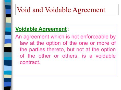 Void Vs Voidable Agreements Contract Law Explained