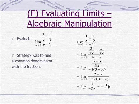ppt a2 determining limits using limit laws and algebra powerpoint