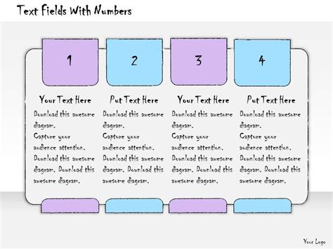 1013 Business Ppt Diagram Text Fields With Numbers Powerpoint Template Templates PowerPoint