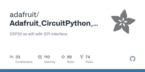 GitHub Adafruit Adafruit CircuitPython ESP32SPI ESP32 As Wifi With