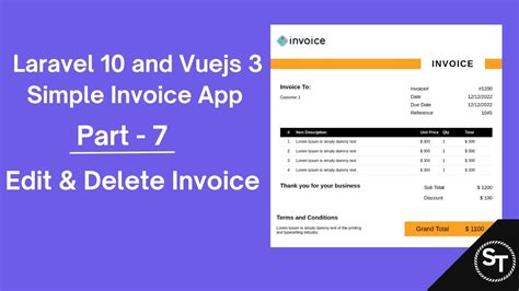 Laravel 10 And Vuejs 3 Simple Invoice Application Edit And Delete Invoice Youtube