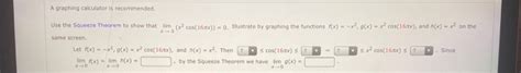 Solved A Graphing Calculator Is Recommended Use The Squeeze Chegg Com