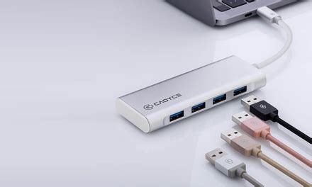 Cadyce USB C To USB Four Port Hub Groupon Goods