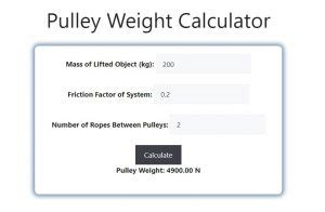 Pulley Weight Calculator Savvy Calculator