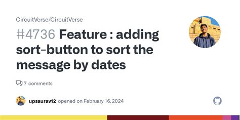 Feature Adding Sort Button To Sort The Message By Dates · Issue 4736