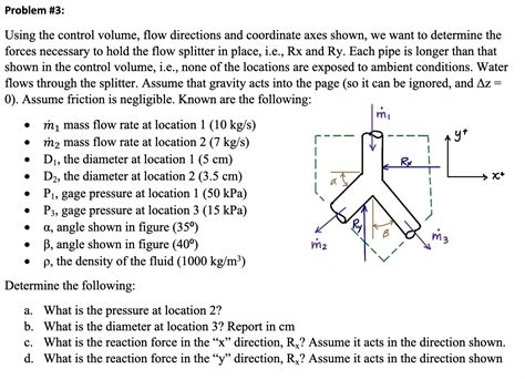solved problem 3 using the control volume flow directions