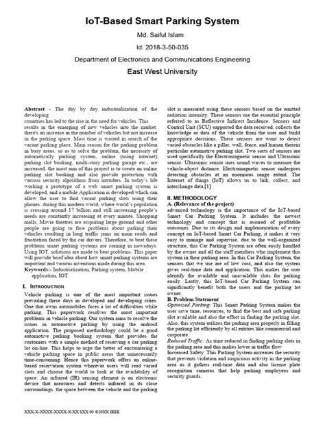 iot based smart parking system pdf internet of things parking
