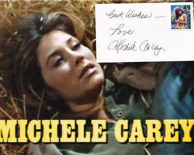 Very Rare Michele Carey Signed Autographed 3x5 Index Card Photo John