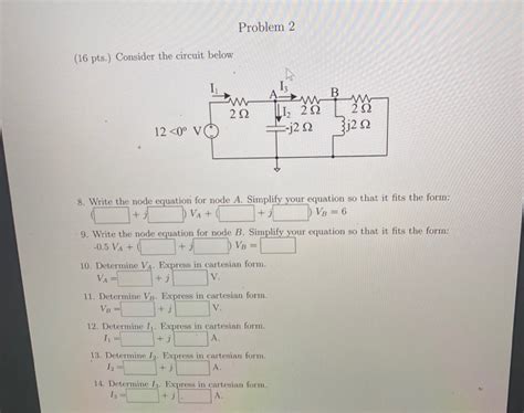 Solved Problem 2 16 Pts Consider The Circuit Below 12
