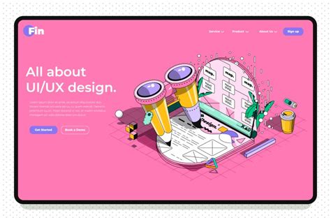 Ui Ux Programming Concept In Flat Line Design Vector Image