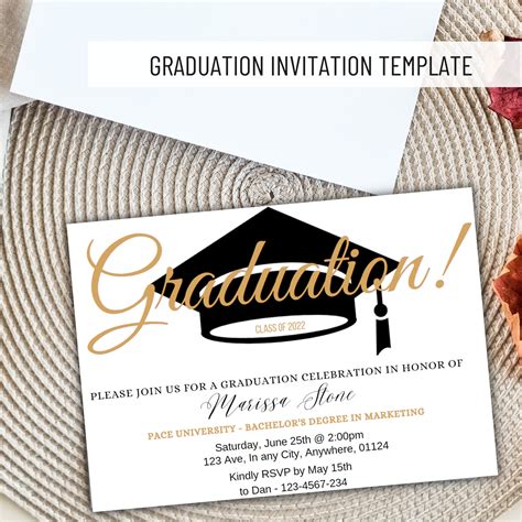 Class Of 2023 Graduation Party Invitation Template Senior Graduation