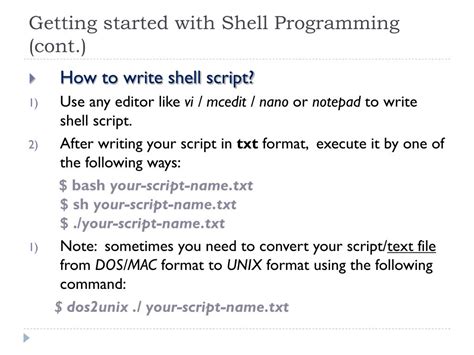 Ppt Shell Scripts Part 1 Powerpoint Presentation Free Download