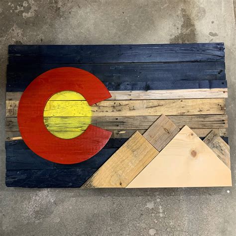 Colorado Flag Folk Art Colorado Flag C Poster For Sale By Zsonn