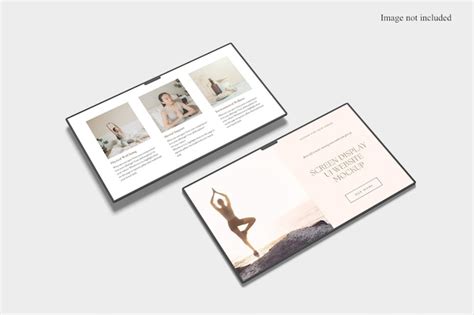 클라이언트에게 Ui 디자인을 보여주기 위한 Perspective Display Screen Ui Mockup 프리미엄 Psd 파일