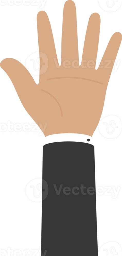 Flat Design Illustration Of Hand Raised Up 36877093 Png