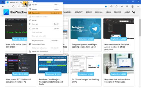 How To Duplicate A Tab In Microsoft Edge Browser Microsoft Edge