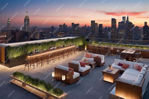Rooftop Terrace Featuring A Rooftop Bar With A Selection Of Cocktails
