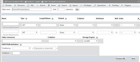How To Specify Decimal Precision And Scale Number In Mysql Database Using Phpmyadmin