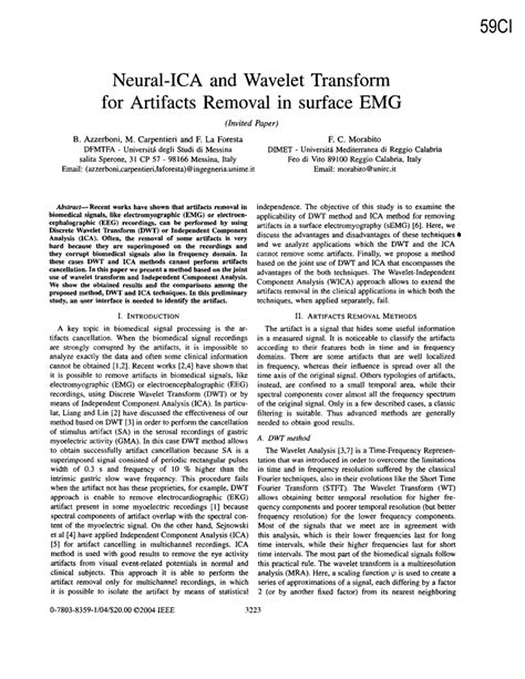 Pdf Neural Ica And Wavelet Transform For Artifacts Removal In Surface Emg