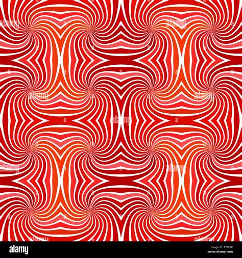 Red Abstract Psychedelic Seamless Striped Spiral Pattern Background
