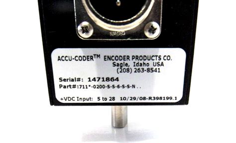 new encoder products 711 0200 s s 6 s s n accu coder 7110200ss6ssn sb
