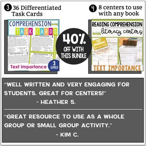 Reading Comprehension Strategy Bundle Text Importance Tpt