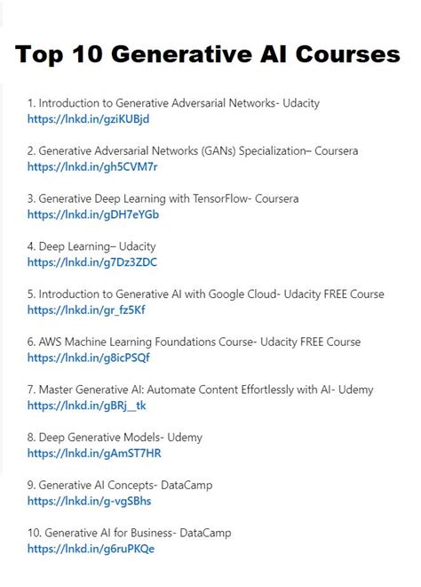 mltut find these gen ai courses here best