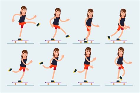 Free Vector Flat Design Animation Frames Element Collection