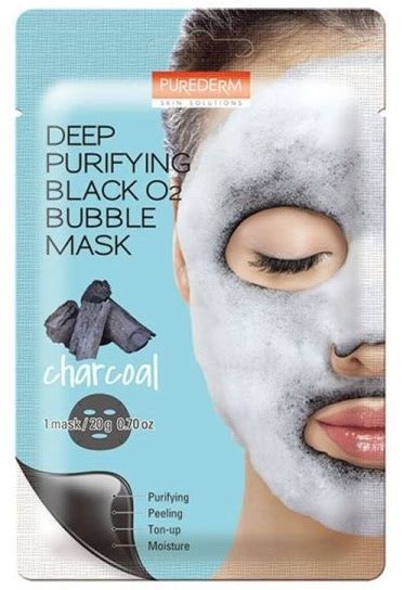 Purederm Bubble Mask სახის გამწმენდი ნიღაბი ნახშირით Veli Store