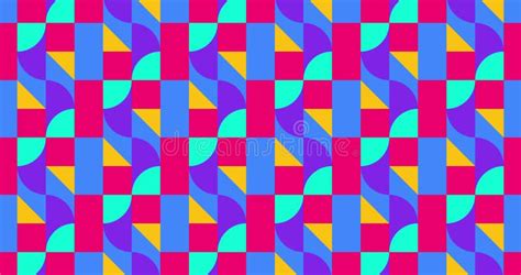 Psychedelic Abstract Loop Background Modern Animated Geometric Pattern Or Background Stock