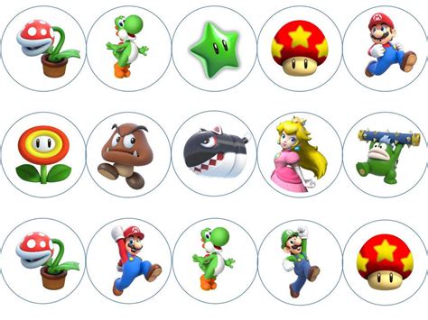Super Mario Brothers Luigi Yoshi Toad Starman Princess Peach And A