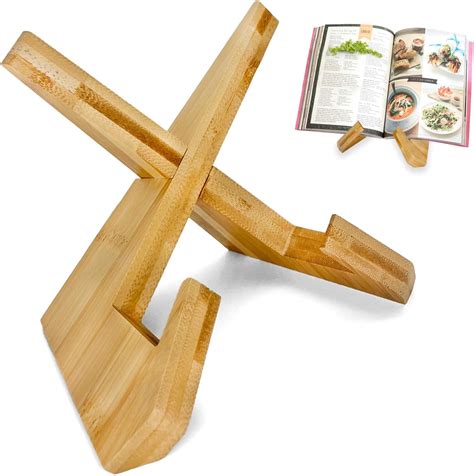 Qysxhq Cookbook Stand For Kitchen Counter Recipe Book Stand Plate Holders For