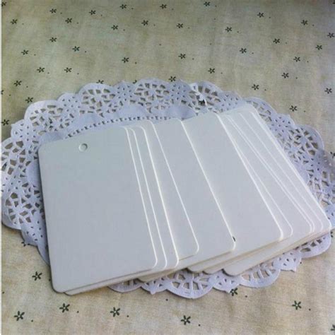 10 6 Cm White Paper Rectangle Cardboard Label Cl Vicedeal