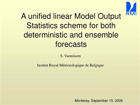 Ppt A Unified Linear Model Output Statistics Scheme For Both