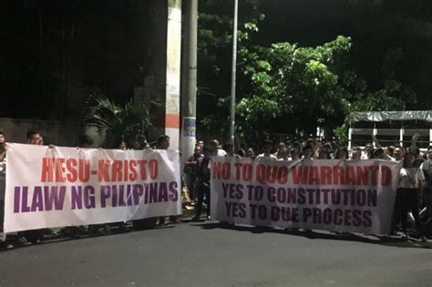 Sereno Supporters Join Jericho March In Front Of Sc Abs Cbn News