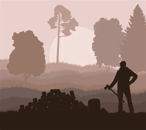 ᐈ Logger Silhouette Stock Vectors Royalty Free Logger Illustrations