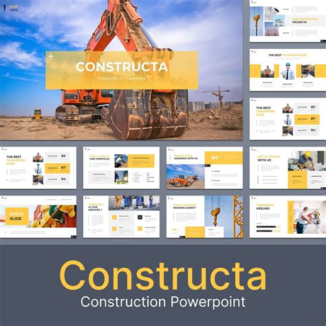 Construction Powerpoint Presentation 400 Slides Masterbundles